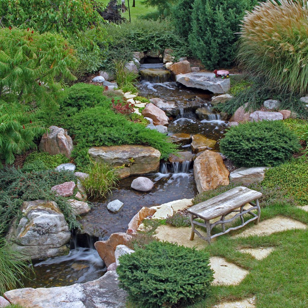 Large Pondless Waterfall & Stream - Neathery Landscaping