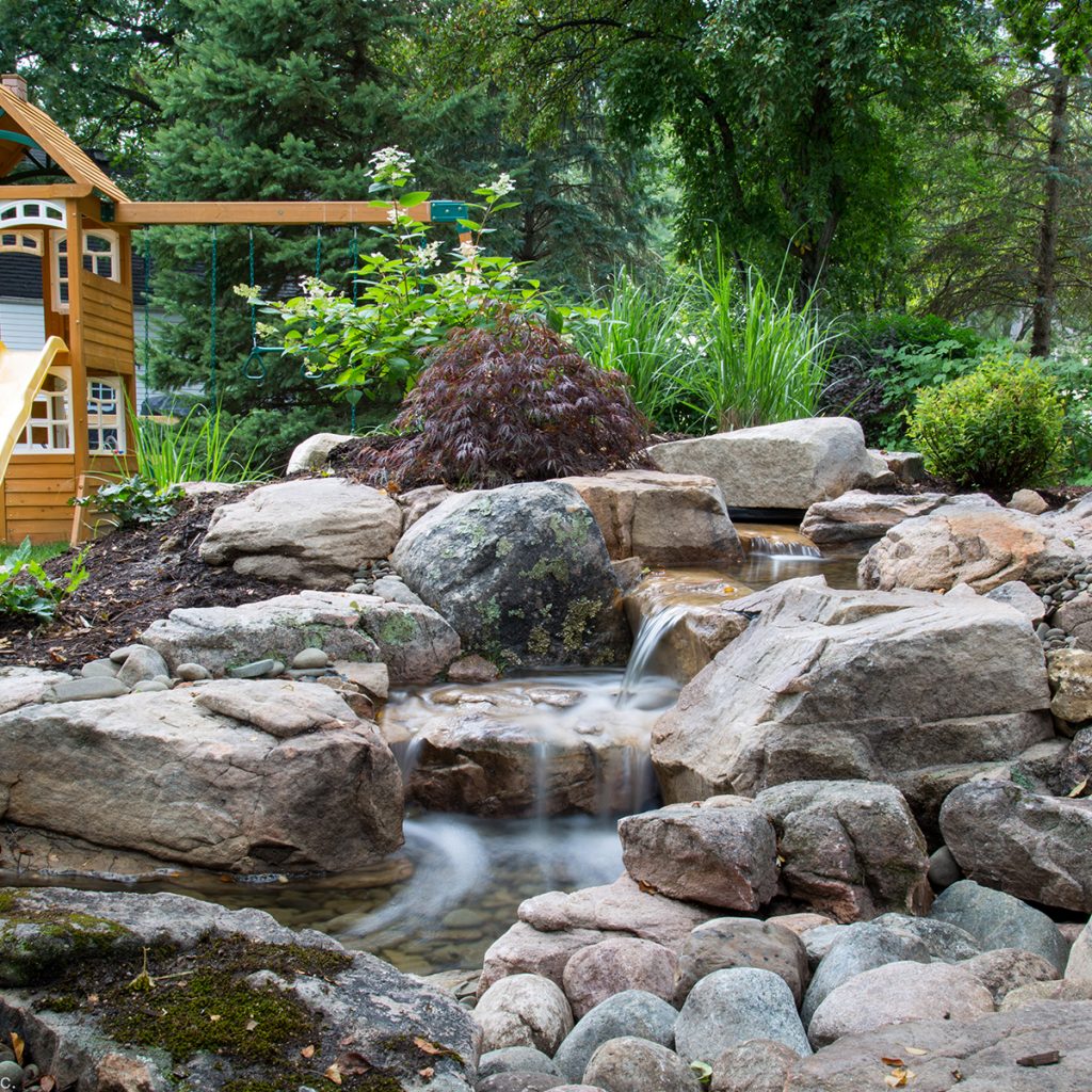 Large Pondless Waterfall & Stream - Neathery Landscaping